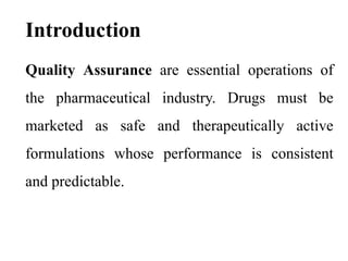 Quality assurance pharmaceutical analysis | PPTX