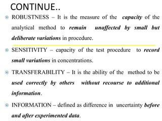 Quality assurance pharmaceutical analysis | PPTX