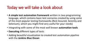 Build your QA Pipeline using Serenity , Selenium WebDriver , Rest ...