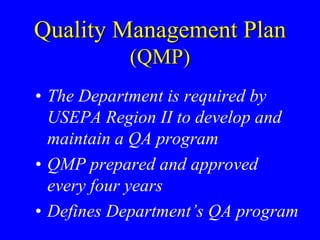 Quality Assurance Project Plans | PPT