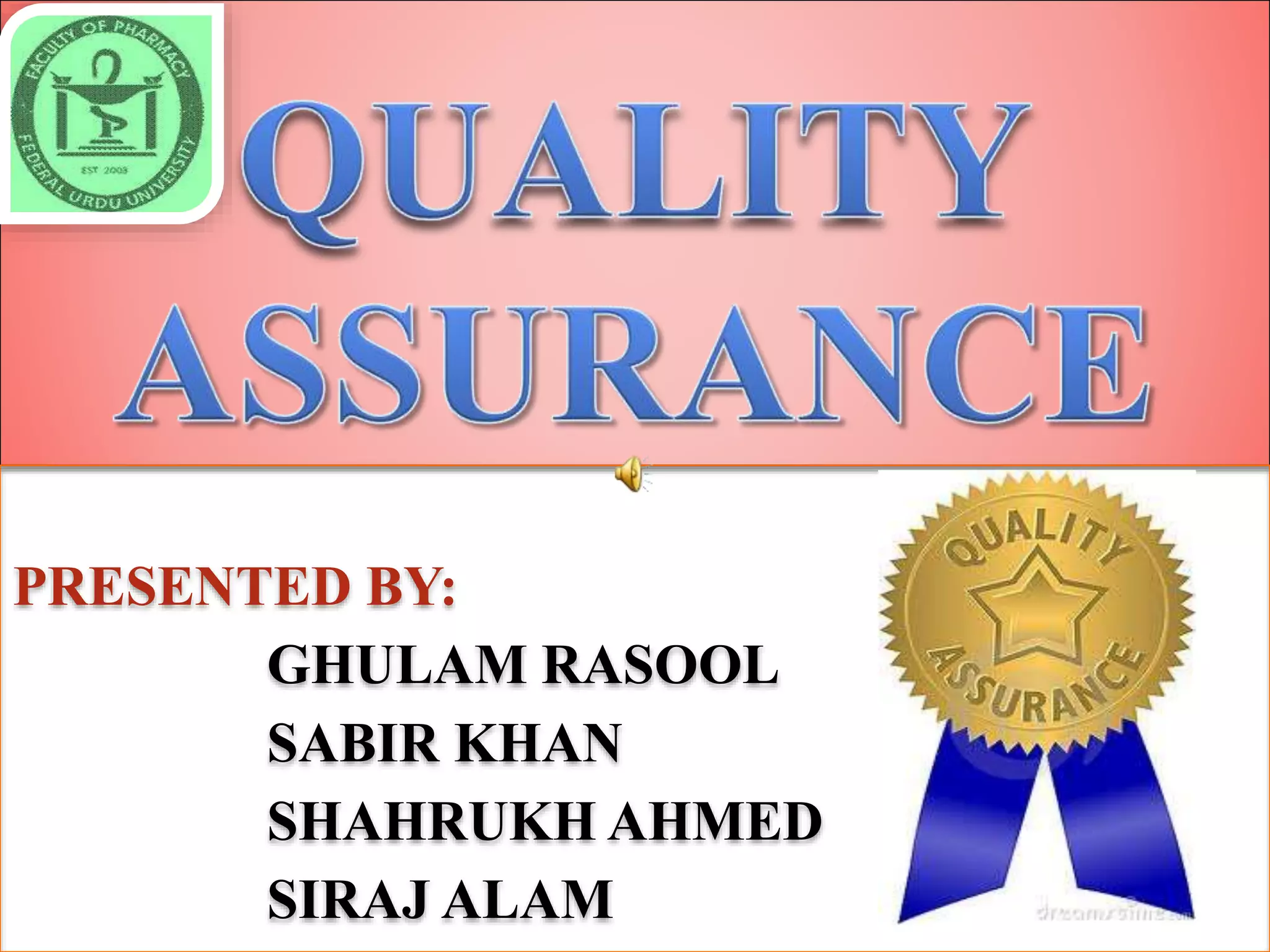 Quality Assurance | PPTX