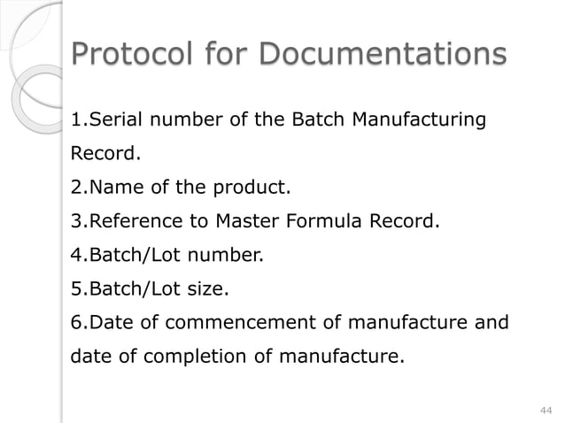 Documentation in pharmaceutical industry
