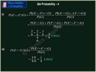 Probability QA 4 | PPT