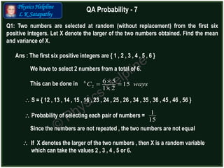 Probability QA 7 | PPT