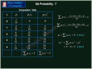 Probability QA 7 | PPT