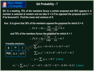 Probability QA 7 | PPT