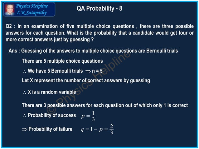 Probability QA 8 | PPT