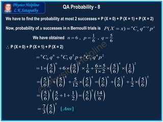 Probability QA 8 | PPT