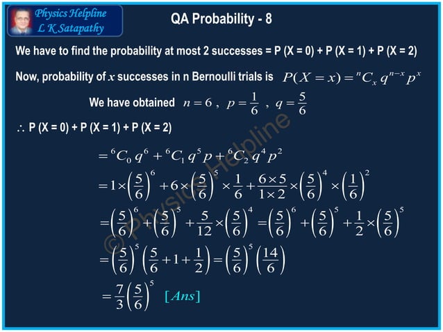 Probability QA 8 | PPT