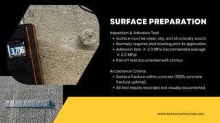 Quality Assurance Procedure – KBT Waterproofing Type 5 Membrane | PPT
