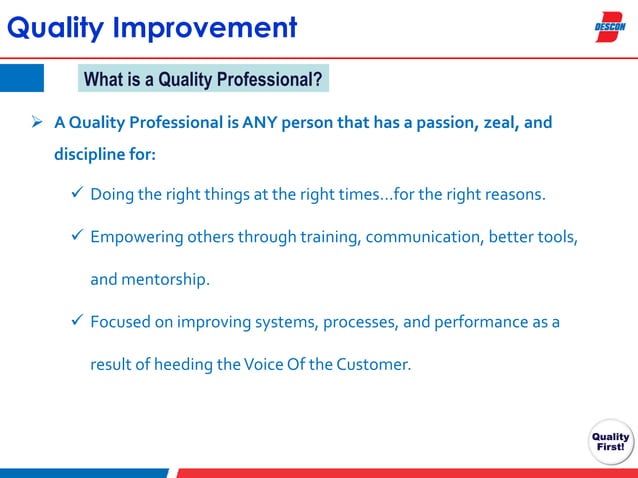 Quality Assurance and Quality Control - Areas of Improvement | PDF