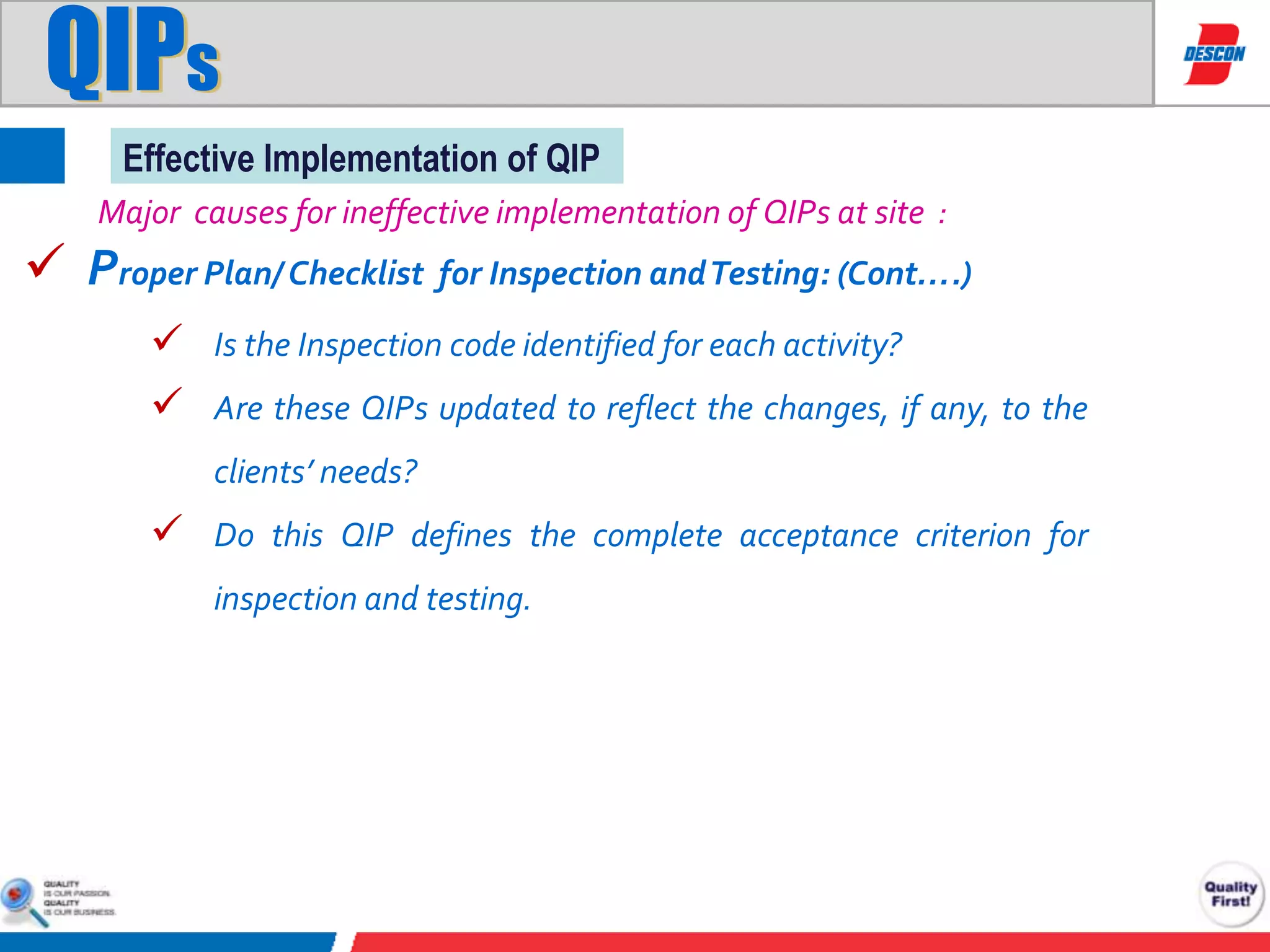 Quality assurance documentation | PDF