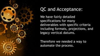 Using FME to Automate Lidar QA\QC Processes | PPTX