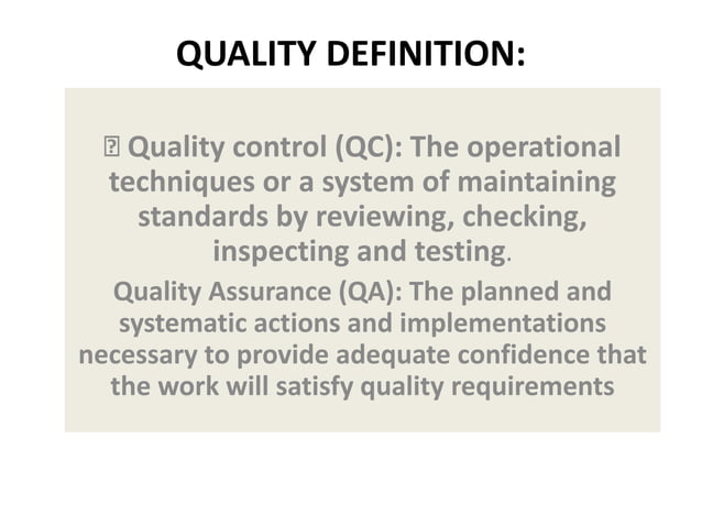 Qaqc in civil construction | PPTX