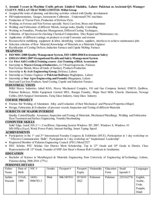 QA QC Manager & MR | DOCX