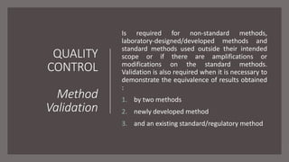 QA QC Program for Waste Water Analysis ppt | PPTX