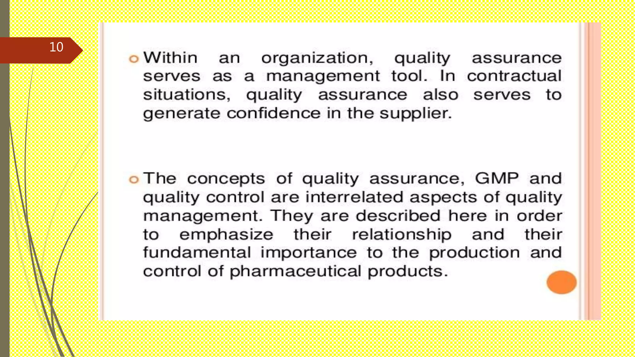 Quality assurance and quality management concepts. | PPTX