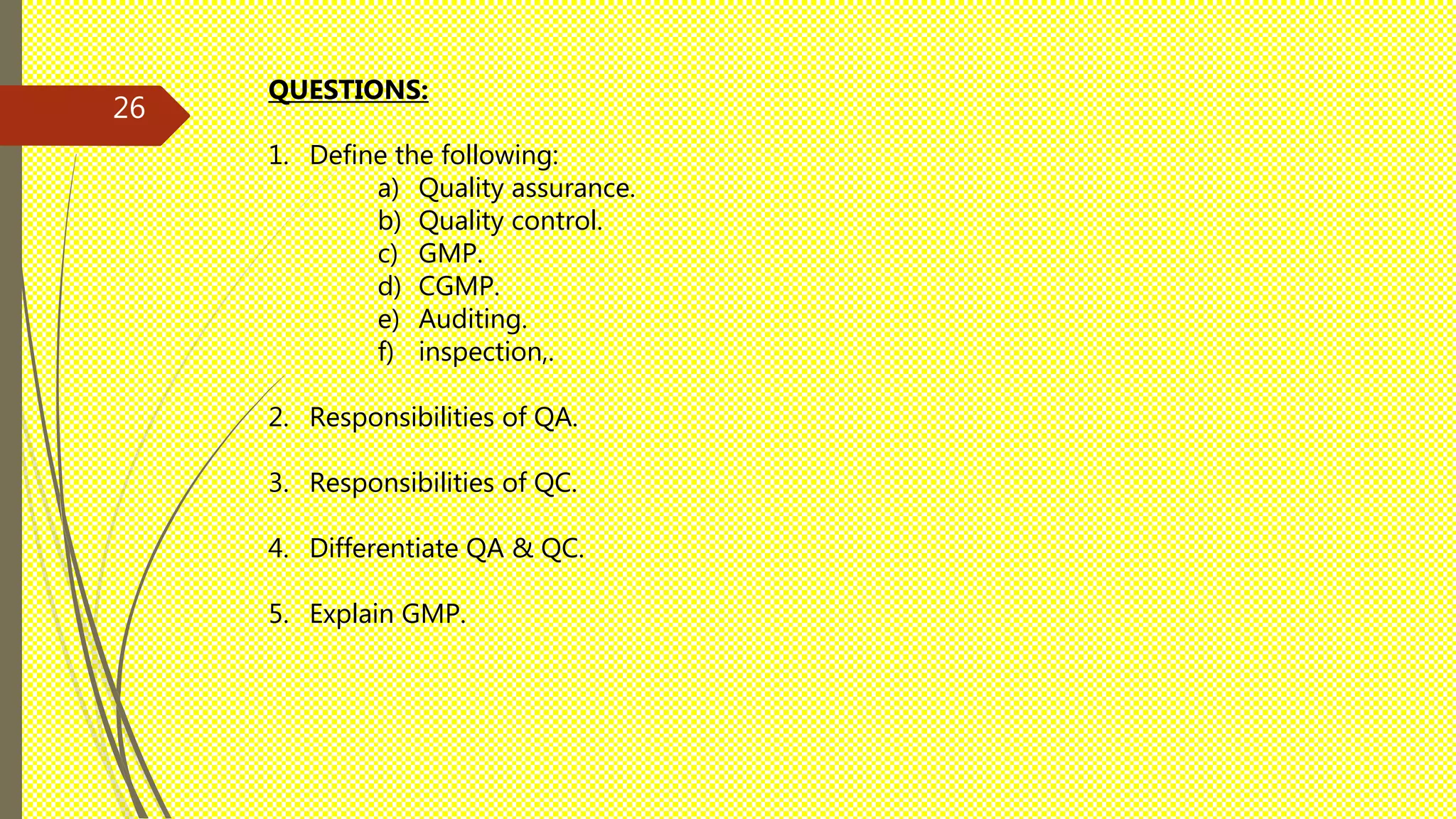 Quality assurance and quality management concepts. | PPTX