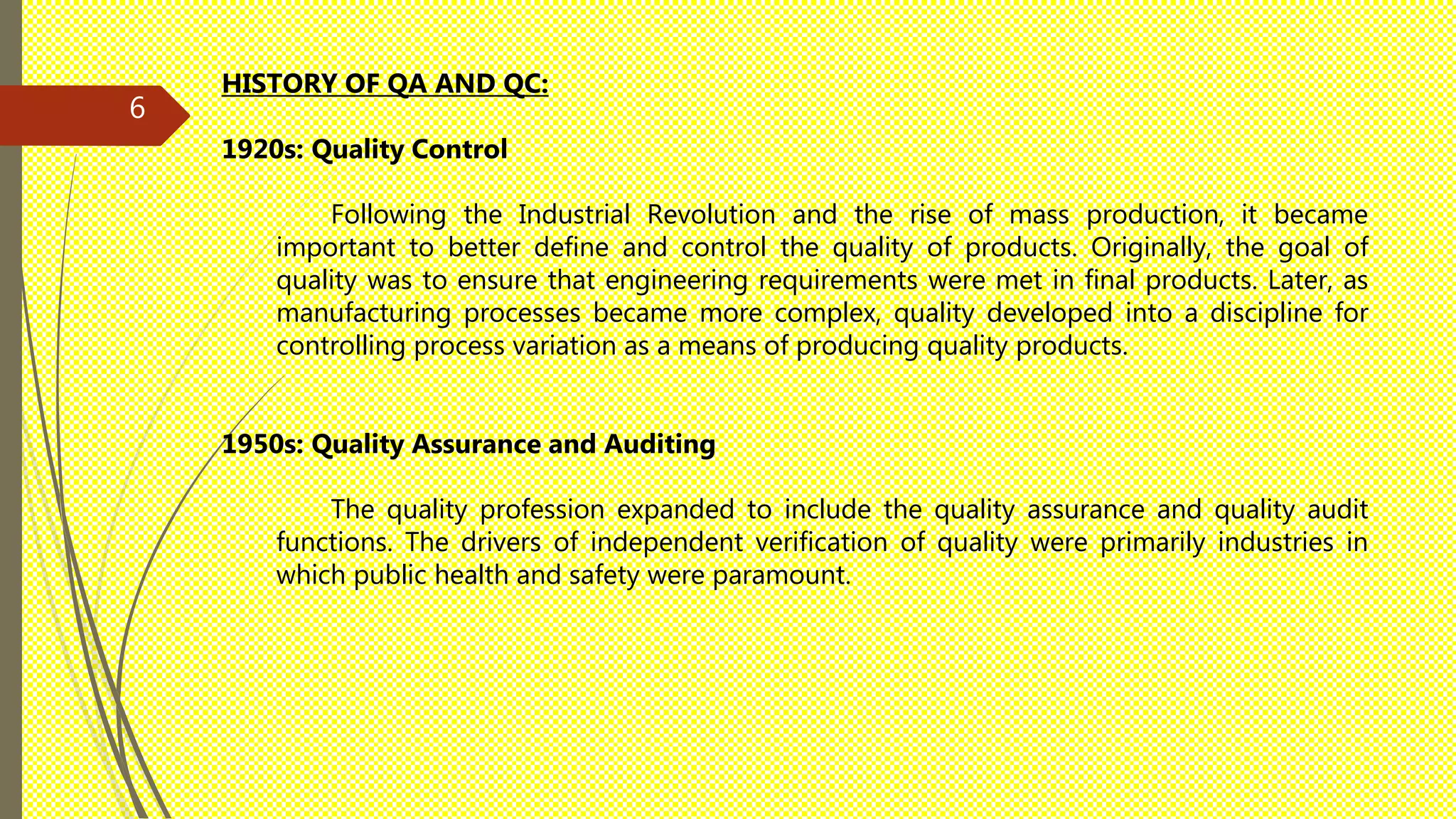 Quality assurance and quality management concepts. | PPTX
