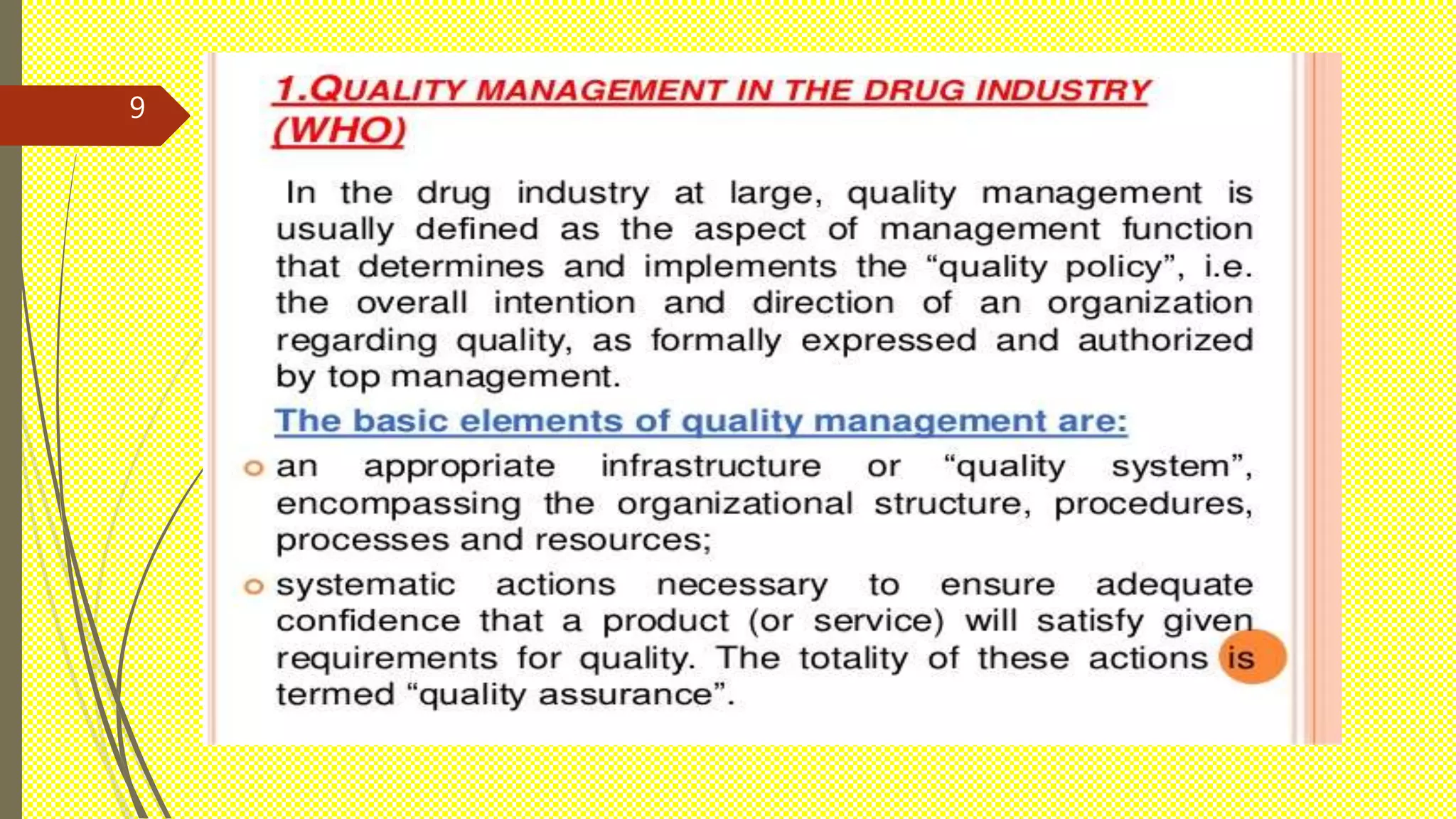 Quality assurance and quality management concepts. | PPTX