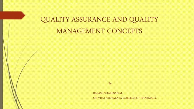 QA AND QC CONCEPTS | PPT