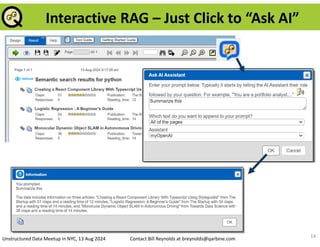 Modern Analytics & Reporting with Milvus Vector DB and GenAI | PDF