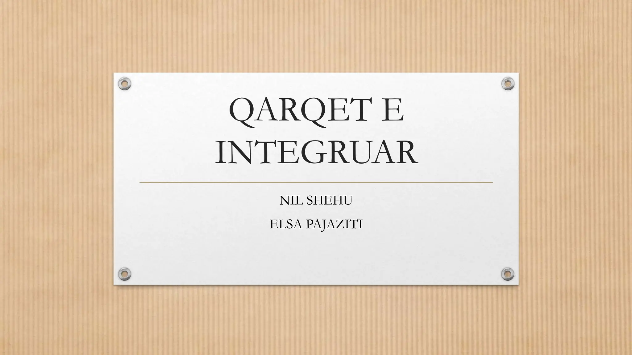 QARQET E INTEGRUAR ne teknologji me tik klasa 9 | PPTX