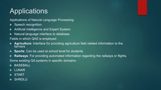 Question Answering System using machine learning approach | PPTX