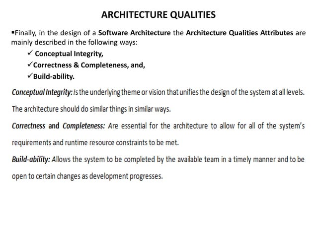 Quality Attributes In Software Architecture & Design Patterns | PPT