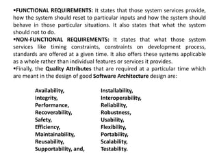 Quality Attributes In Software Architecture & Design Patterns | PPTX ...