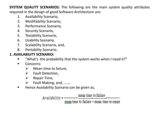 Quality Attributes In Software Architecture & Design Patterns | PPTX ...