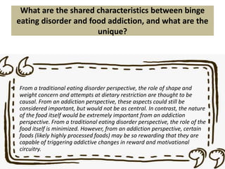 Binge Eating Disorder, Q&A Session, Addictions-The Yale University ...