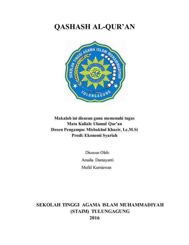 MAKALAH QASHASH AL-QUR’AN | DOCX