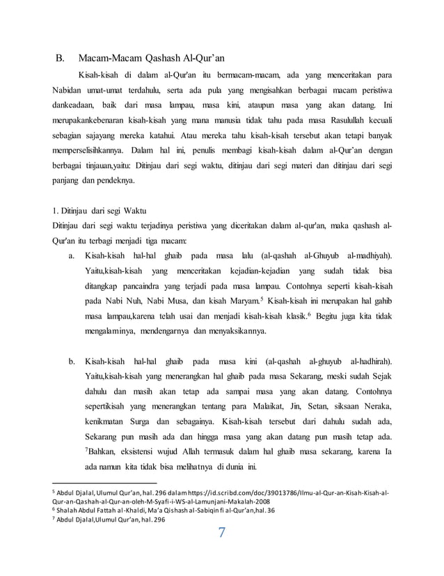 MAKALAH QASHASH AL-QUR’AN | DOCX
