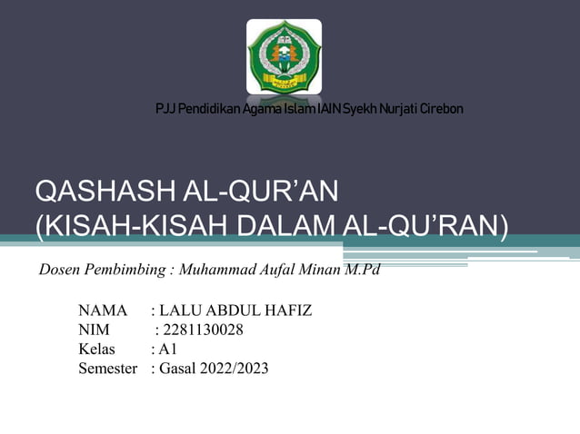 QASHASH AL-QUR’AN.pptx