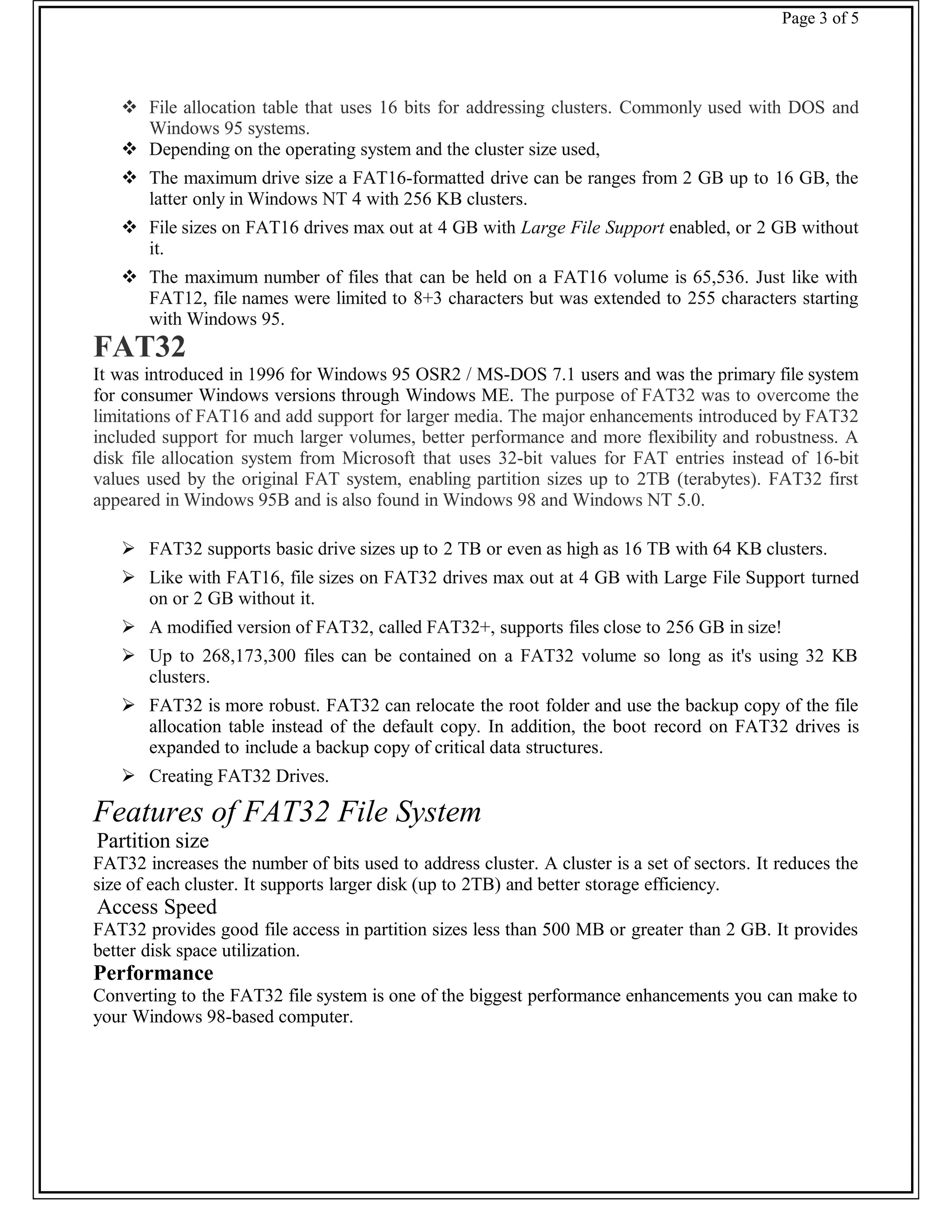 File System FAT And NTFS | DOC