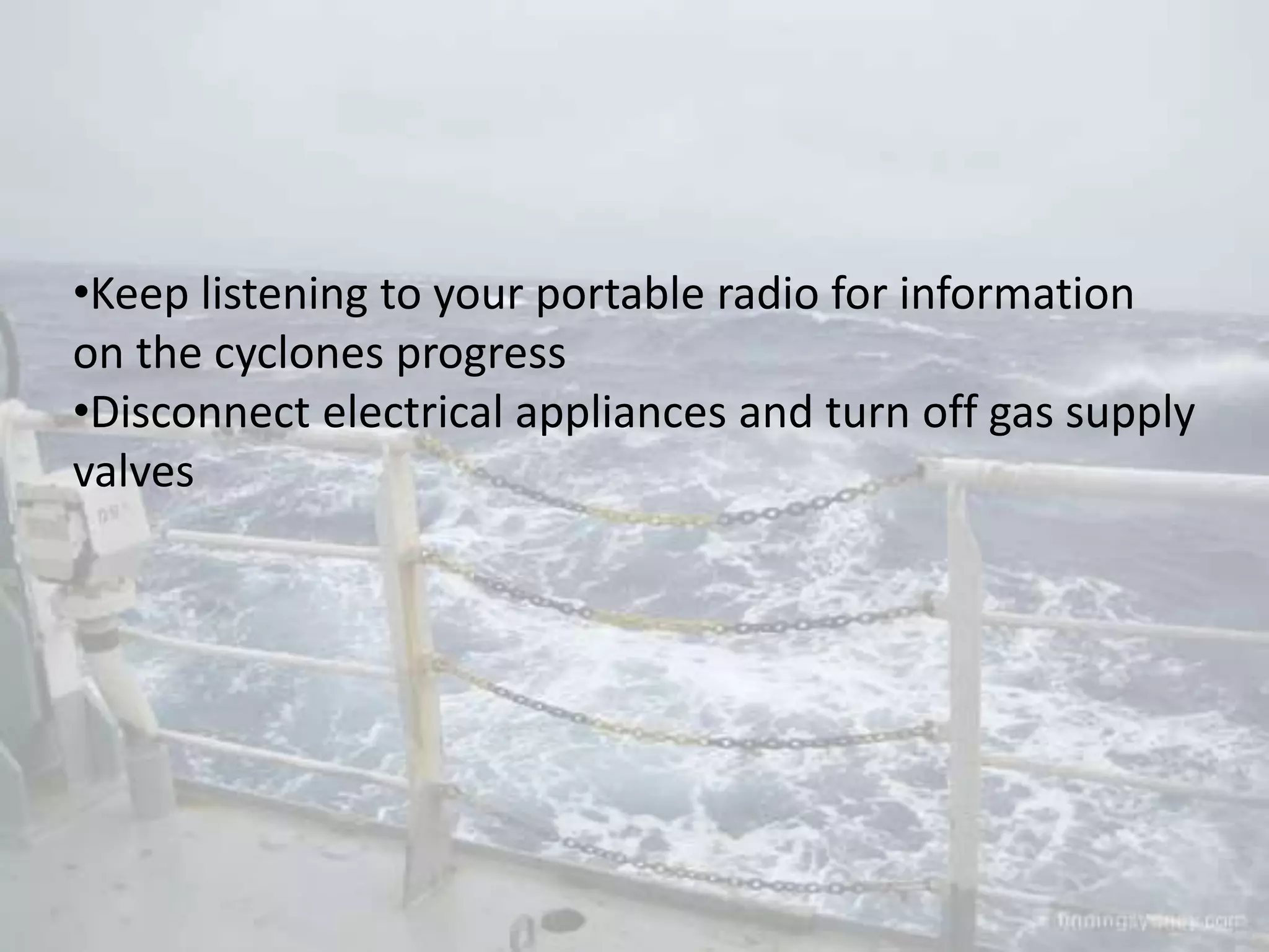 Precaution during cyclone | PPTX