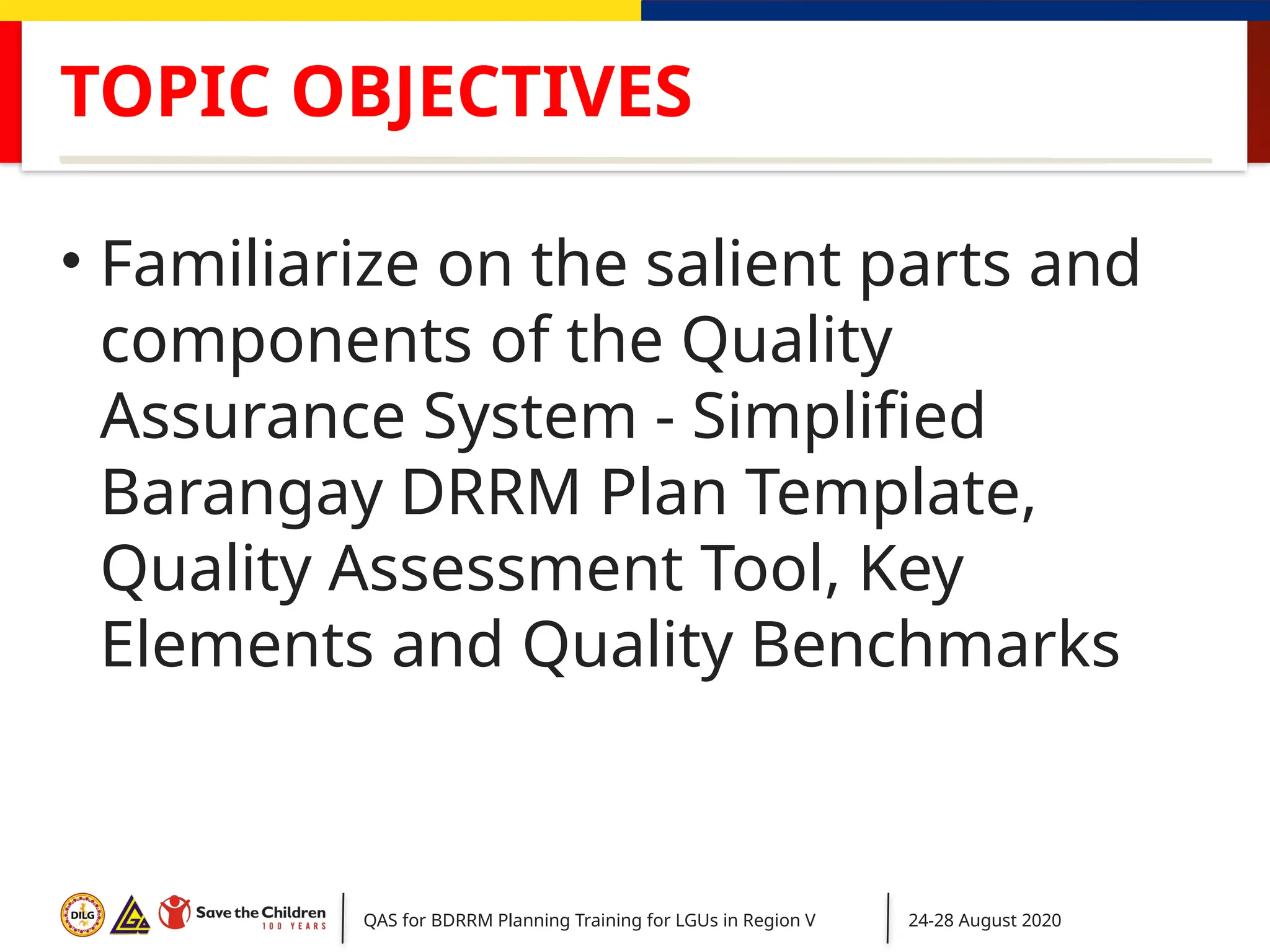Quality Assurance System for Barangay DRRM Plan | PPTX