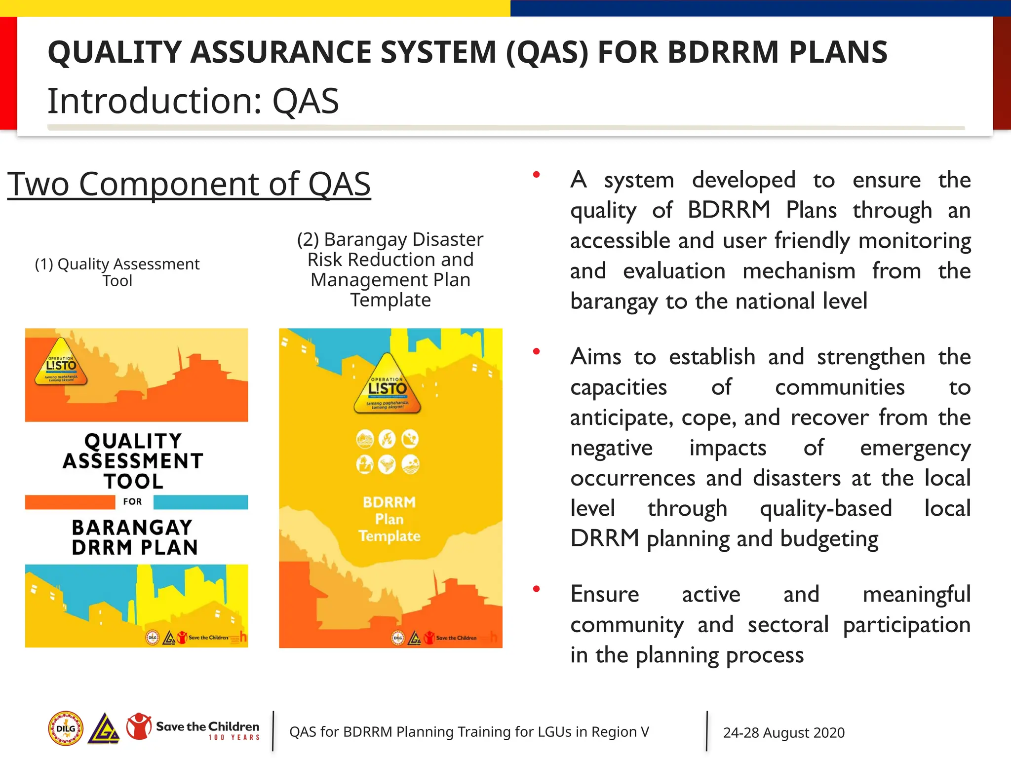 Quality Assurance System for Barangay DRRM Plan | PPTX