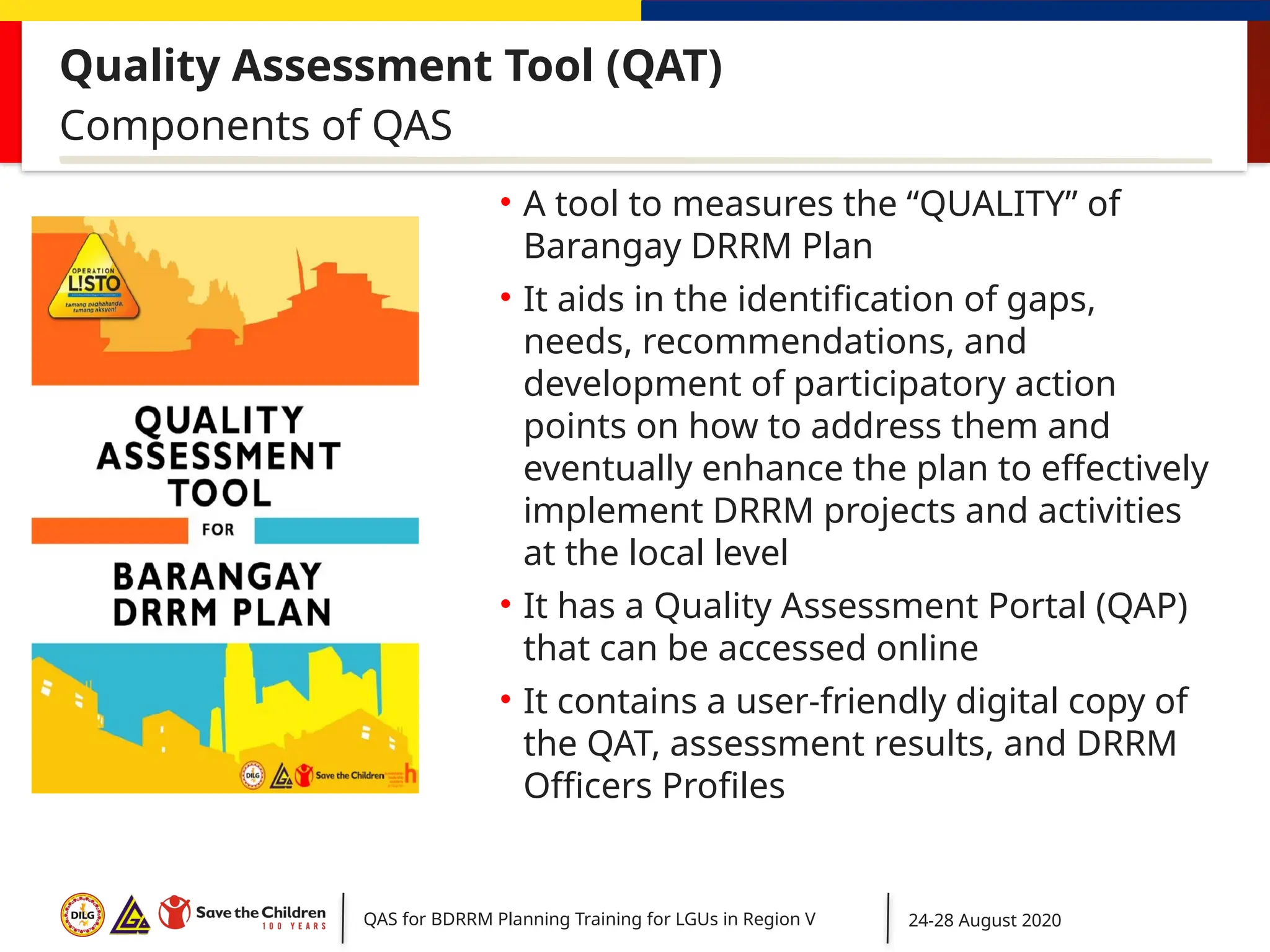 Quality Assurance System for Barangay DRRM Plan | PPTX