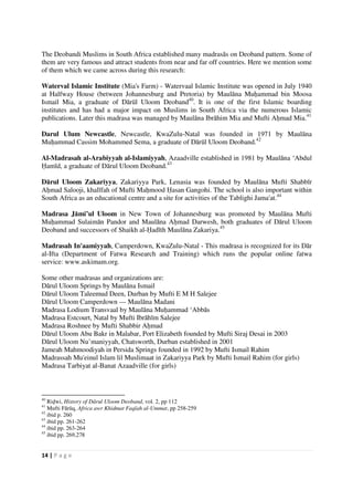 Qasmi paper influence of deoband school of thought in south africa | PDF