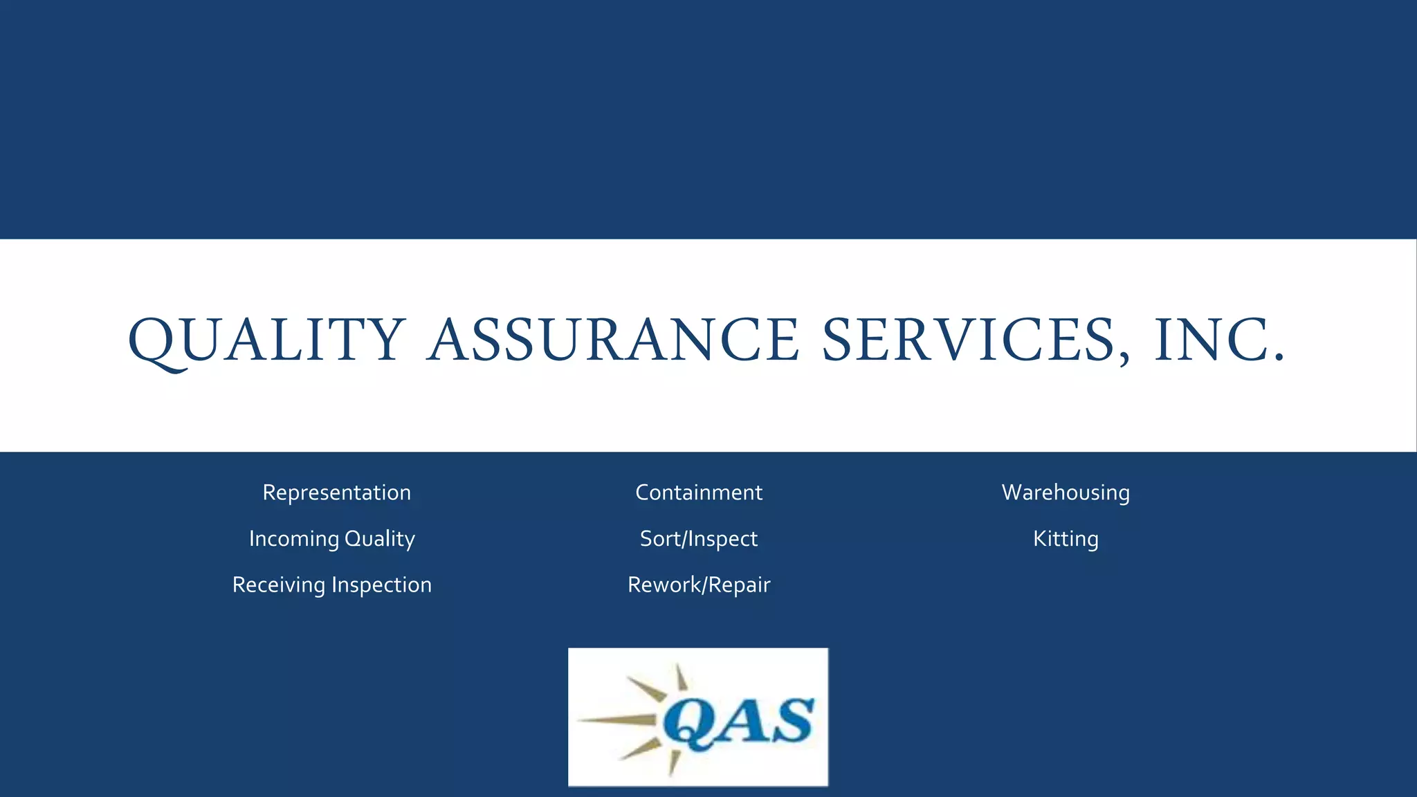 Quality Assurance Services, Inc. | PPTX