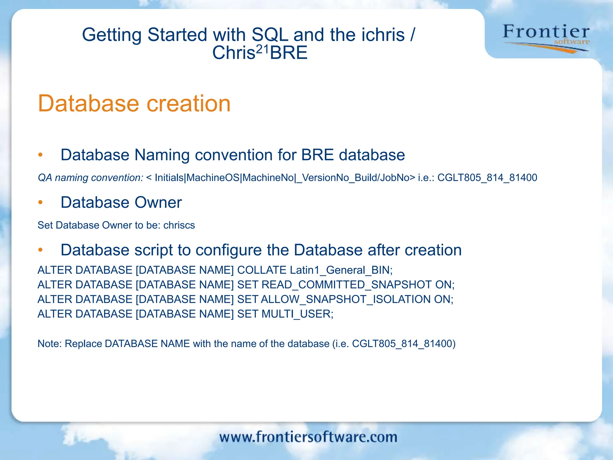 Quality Assurance config SQL and ichris.pptx