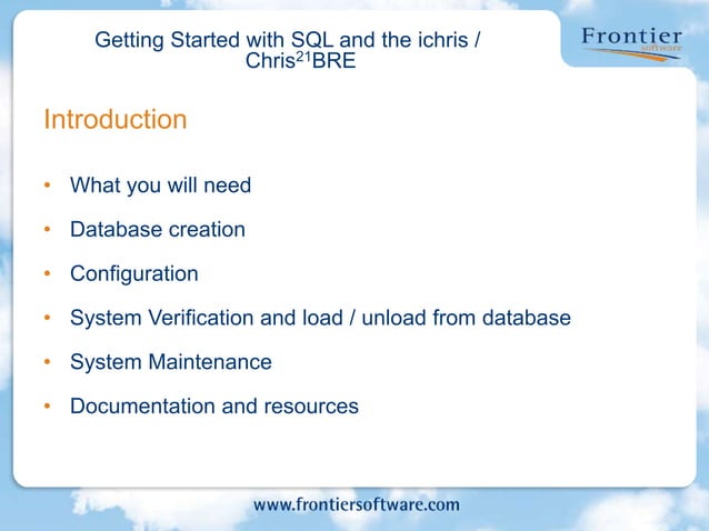 Quality Assurance config SQL and ichris.pptx | Databases | Computer Software and Applications