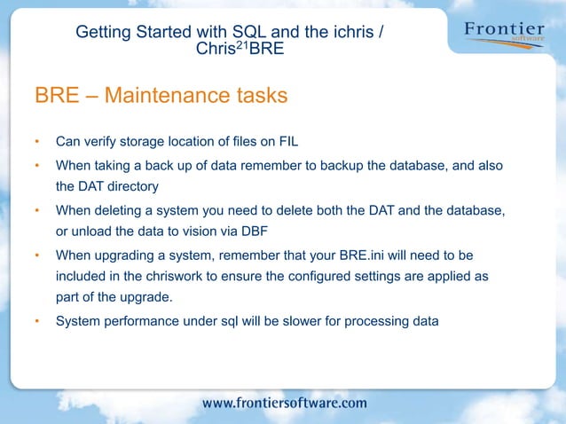 Quality Assurance config SQL and ichris.pptx | Databases | Computer Software and Applications