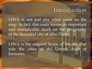 Liwa Desert Activities in Abu Dhabi | PPTX