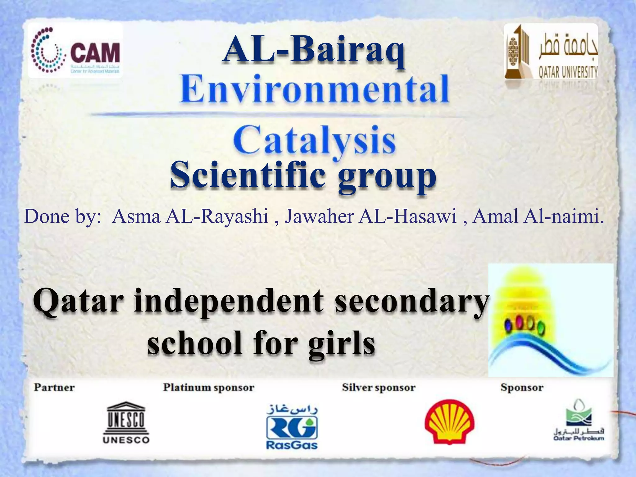 Environmental Catalyst, Transforming SO2, IDM7 | PPT