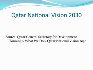 Qatar National Vision 2030 | PPTX