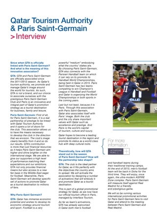 Qatar Tourism Sponsors Paris Football Team | PDF