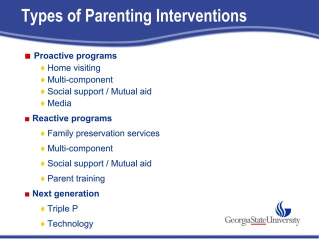 Dr.Lutzker's Presentation on Evidence Based Parent Training Programs | PPT